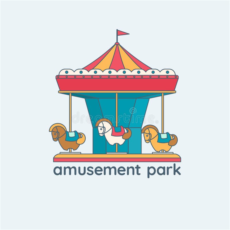 Vector Logo Merry Go Round Carousel Stock Illustrations – 111 Vector ...