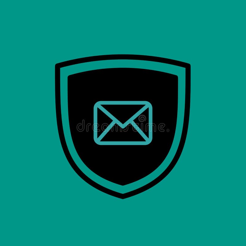 This is an Illustration of the Message Shield Logo Design Stock ...