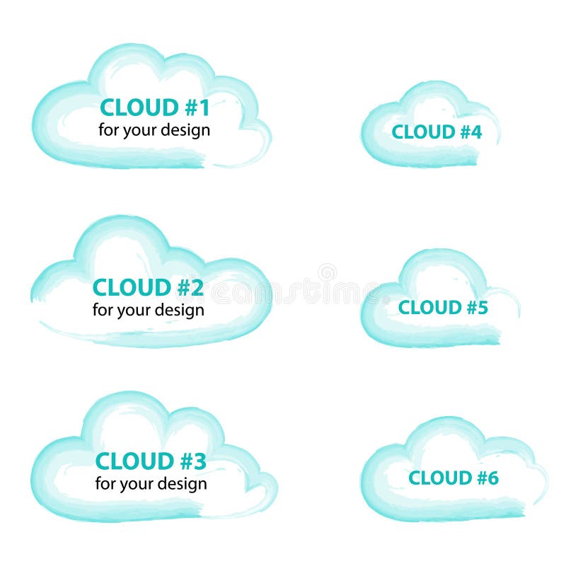 Illustration Messages in the Form of Clouds. Stock Vector ...