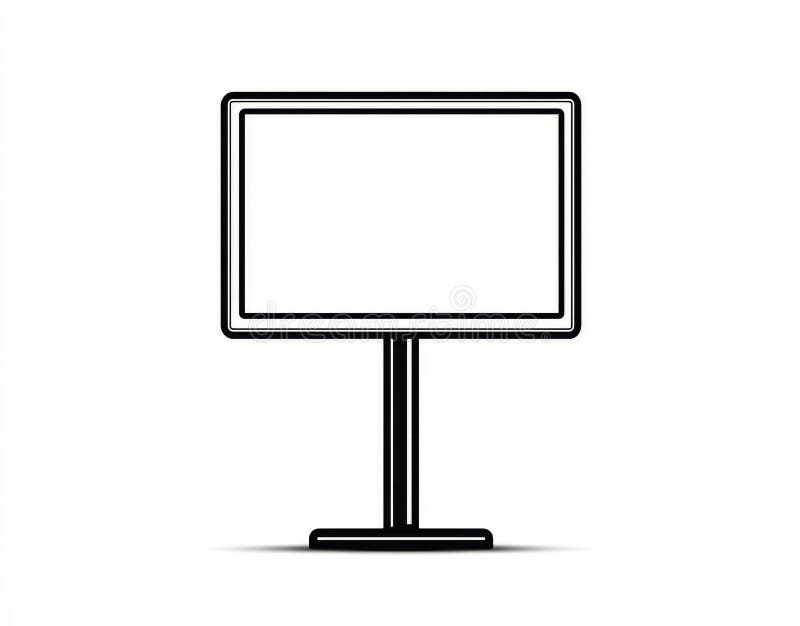 An Illustration of Metallic Hanging Advertising Stands in 3D. Stock ...