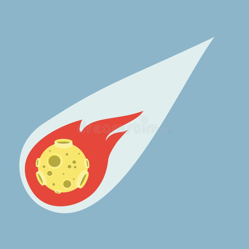 Illustration of a Meteor Falling from the Sky Stock Vector ...