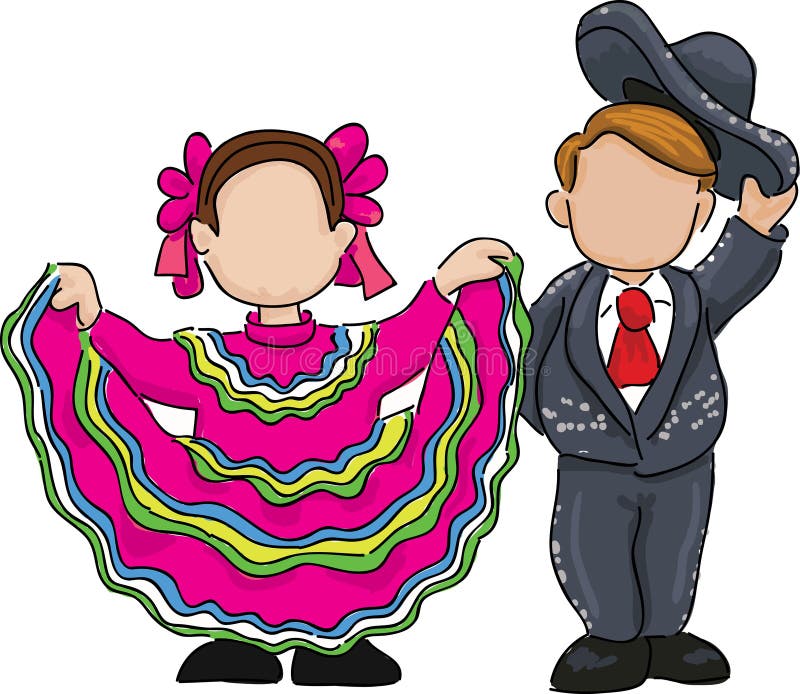 Illustration Mexicaine Traditionnelle De Danse Folklorique Illustration ...