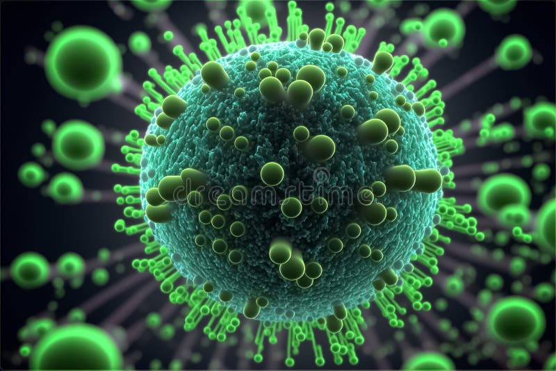 Illustration of Microbes and Bacteria. Viral and Bacterial Stock ...