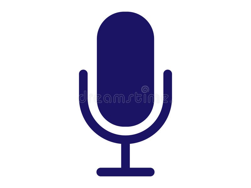 Illustration of a Microphone Icon (recording Mark) Stock Illustration ...
