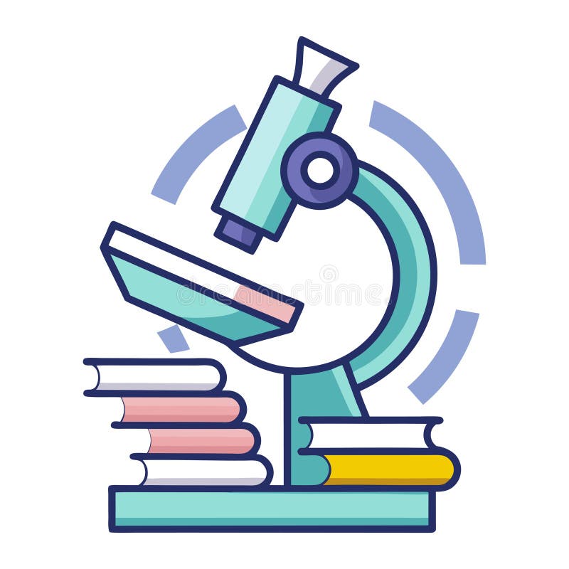 Microscope and Books: Science Education, Research, and Learning Vector ...
