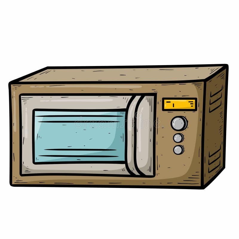 Illustration of a Microwave Stock Illustration - Illustration of object ...