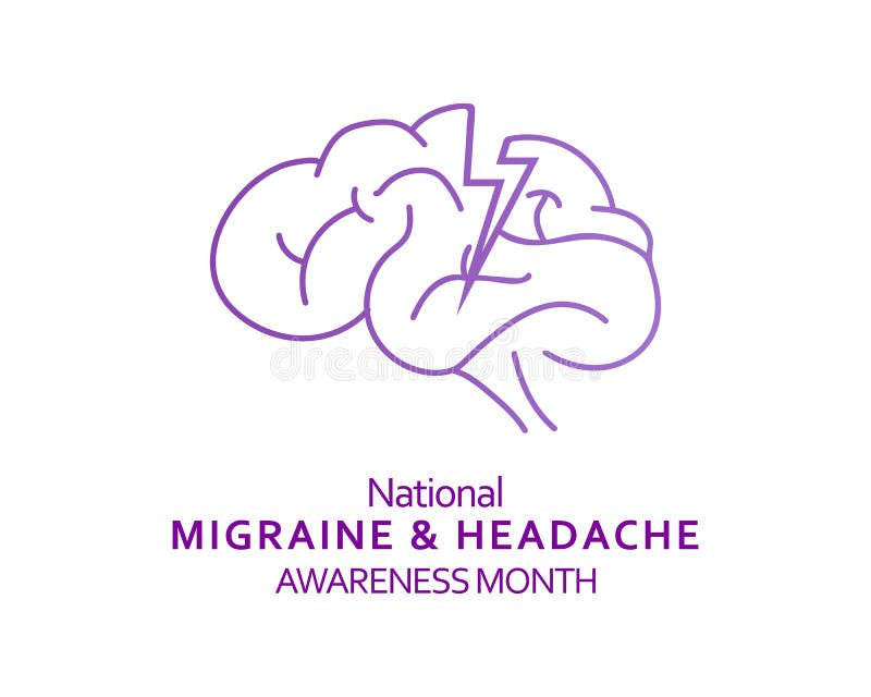 Migraine and Headache Awareness Month Stock Vector - Illustration of ...