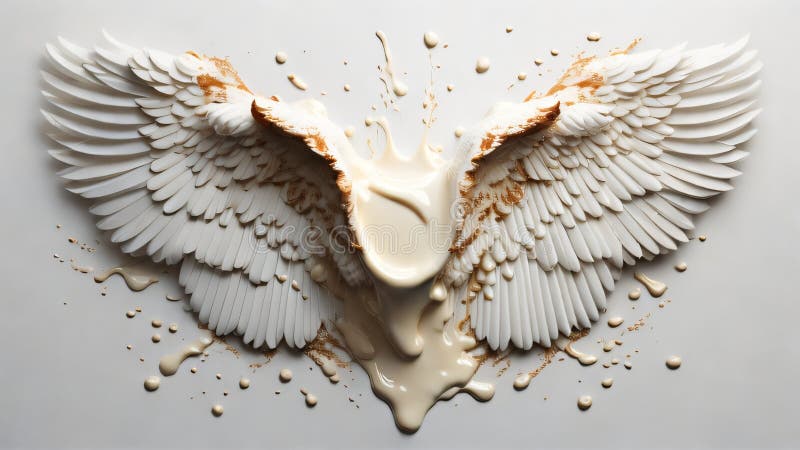 Illustration of Milk Having Wings Stock Illustration - Illustration of ...