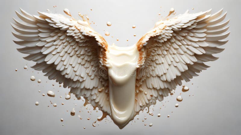 Illustration of Milk Having Wings Stock Illustration - Illustration of ...