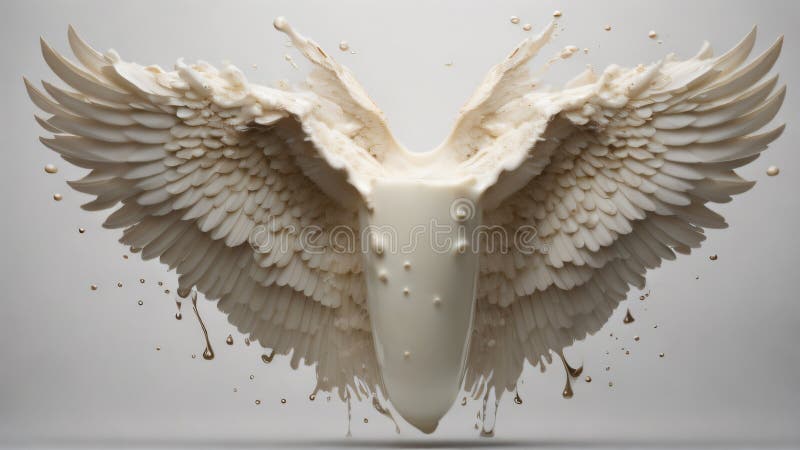 Illustration of Milk Having Wings Stock Illustration - Illustration of ...