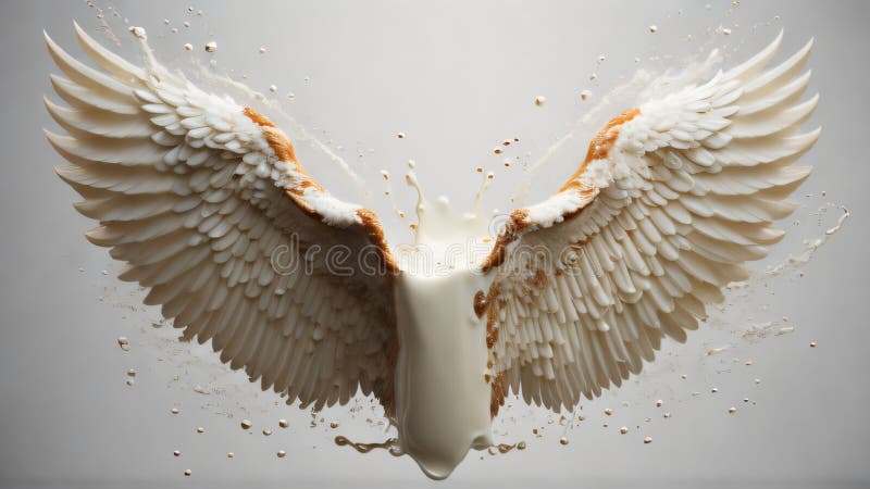 Illustration of Milk Having Wings Stock Illustration - Illustration of ...