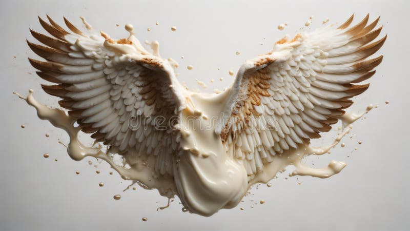 Illustration of Milk Having Wings Stock Illustration - Illustration of ...