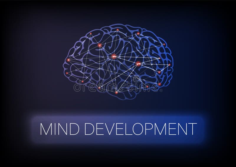 Illustration Mind Development Stock Vector - Illustration of hemisphere ...