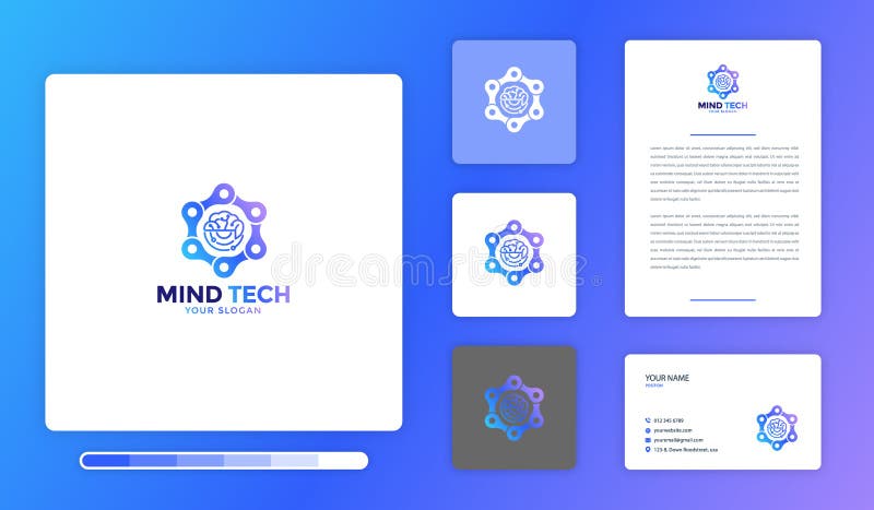 Mind Tech Brain Logo Vector Stock Illustration - Illustration of human ...