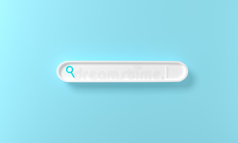 Illustration of Minimal Blank Search Bar on Blue Background. Web ...