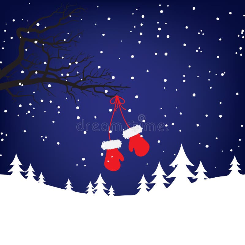 Illustration for Mitten Tree Stock Vector - Illustration of tradition ...