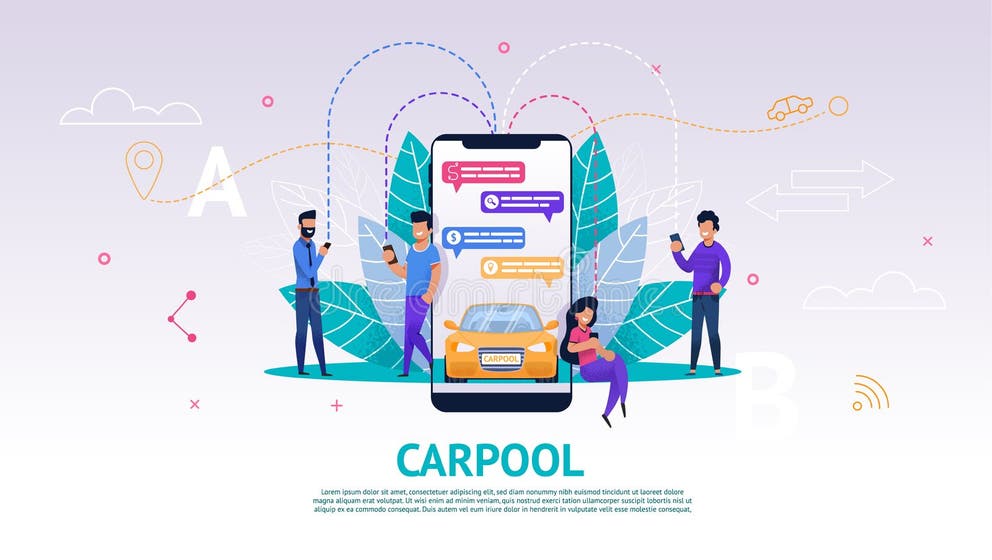 Carpool Application Banner Stock Illustrations – 169 Carpool ...
