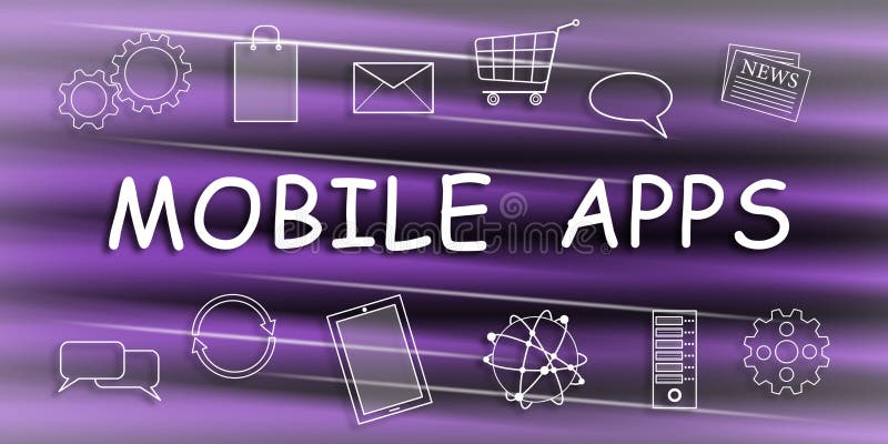 Concept of mobile apps stock illustration. Illustration of digital ...