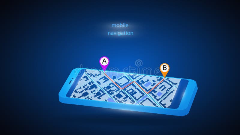 Illustration of a Mobile Phone with an Application for Mobile ...