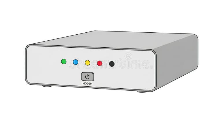 Illustration of a Modem Device Stock Illustration - Illustration of ...