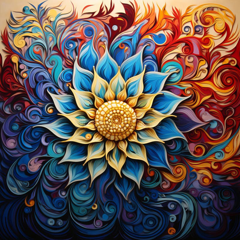 Illustration of Modern Art Using Mathematics Motifs of Nature Art ...