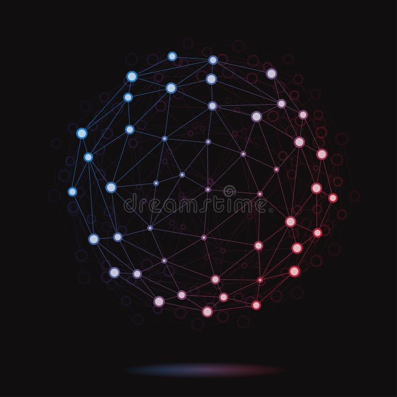 Illustration of Modern Atomic Sphere Stock Vector - Illustration of ...