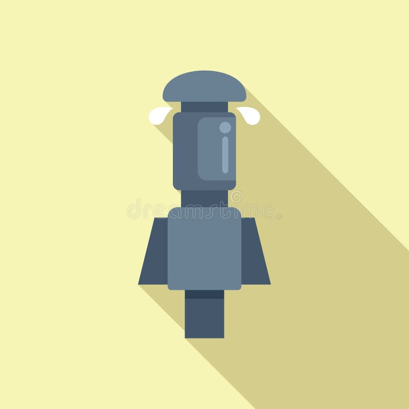 Flat Design Vector Illustration of a Robot Chef with a Toque on a ...