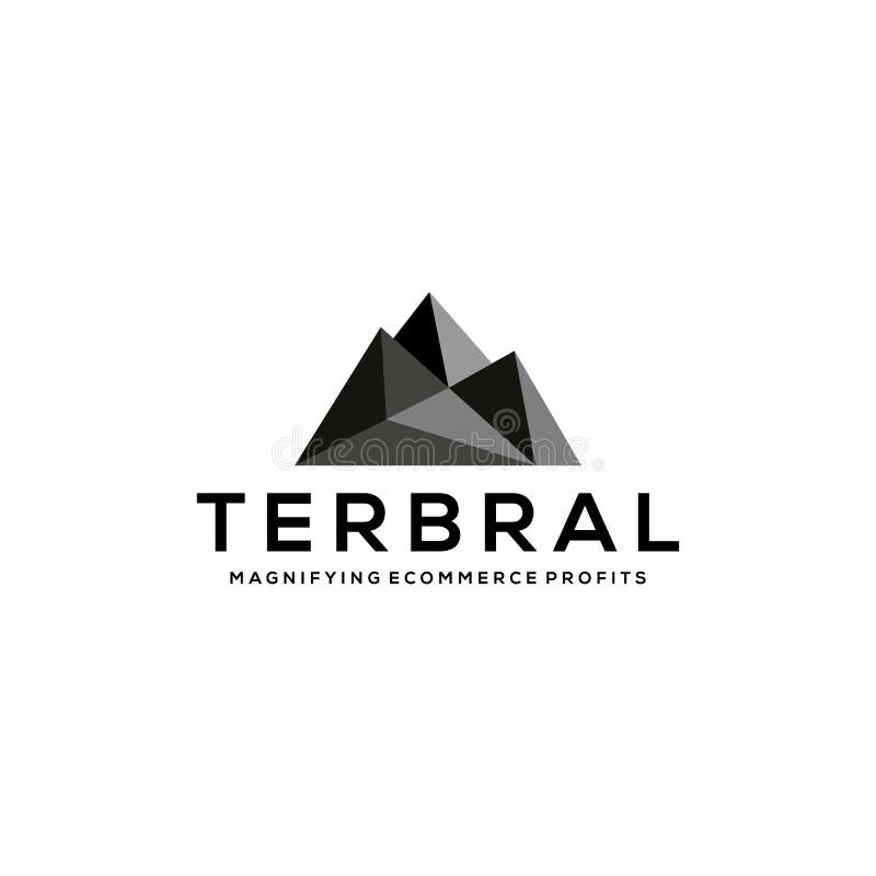 Geometric mountain logo stock illustration. Illustration of triangle ...