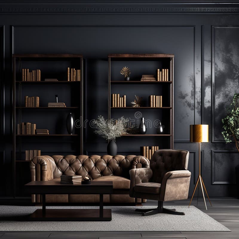 Illustration of Modern Interior Design for Home Office Interior Deta ...