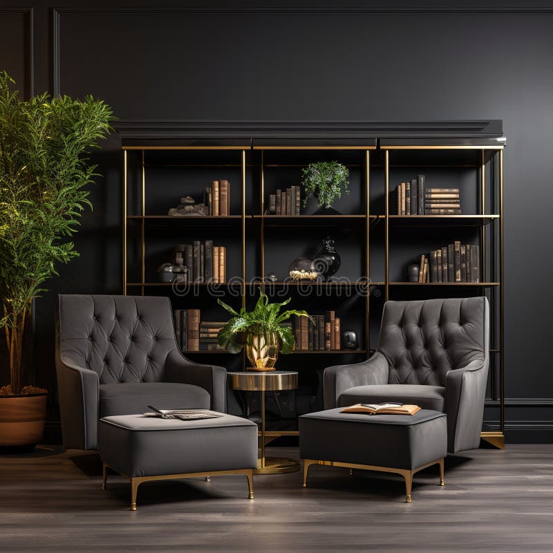 Illustration of Modern Interior Design for Home Office Interior Deta ...