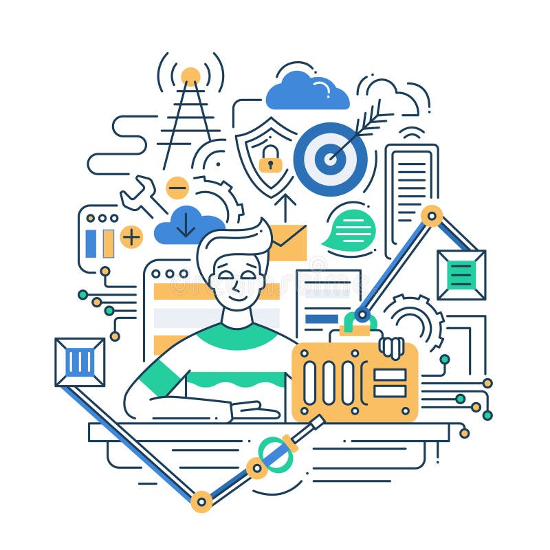 Set of Flat Design Fruits and Vegetables Icons Stock Vector ...