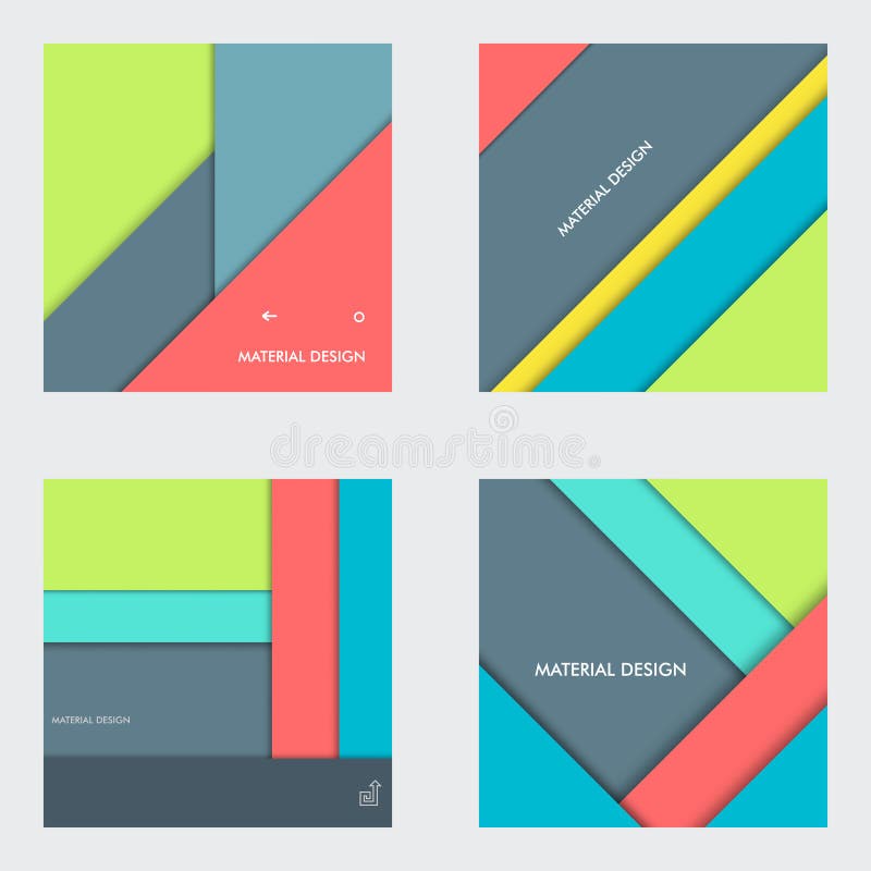 Illustration of Modern Material Design. Vector Background Stock Vector ...