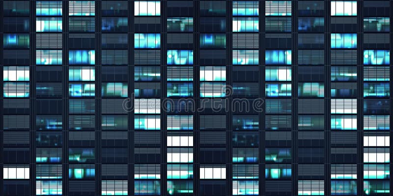 Illustration of a Modern Office Building Windows Stock Photo - Image of ...