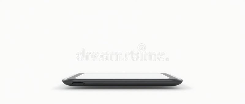 Illustration of a Modern Smartphone with a Sleek Black Rounded Frame ...