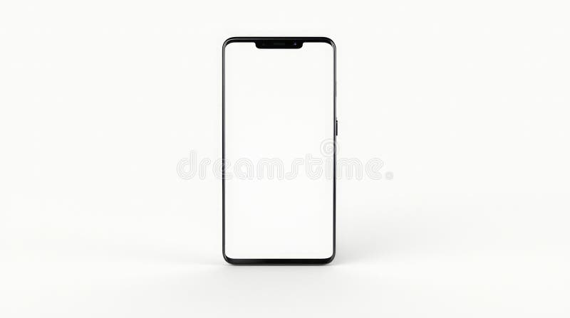 Illustration of a Modern Smartphone with a Sleek Black Rounded Frame ...