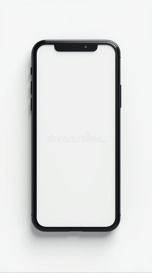 Illustration of a Modern Smartphone with a Sleek Black Rounded Frame ...