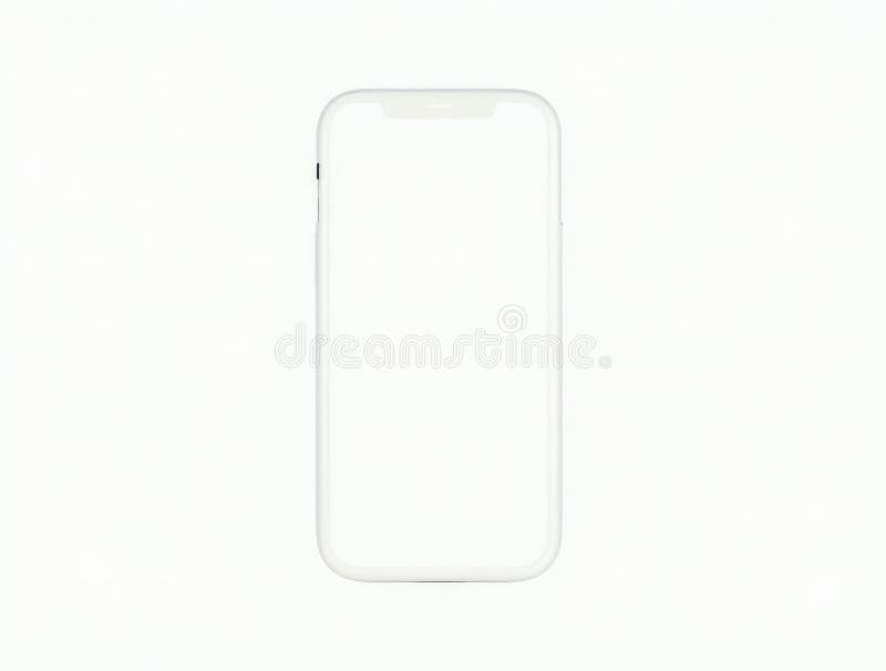 Illustration of a Modern Smartphone with a Sleek Black Rounded Frame ...