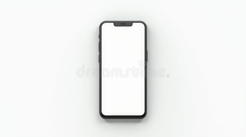 Illustration of a Modern Smartphone with a Sleek Black Rounded Frame ...