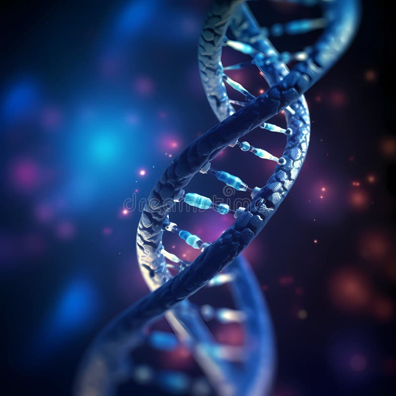 Illustration of the Molecular Structure of Human Cell Biology DNA ...