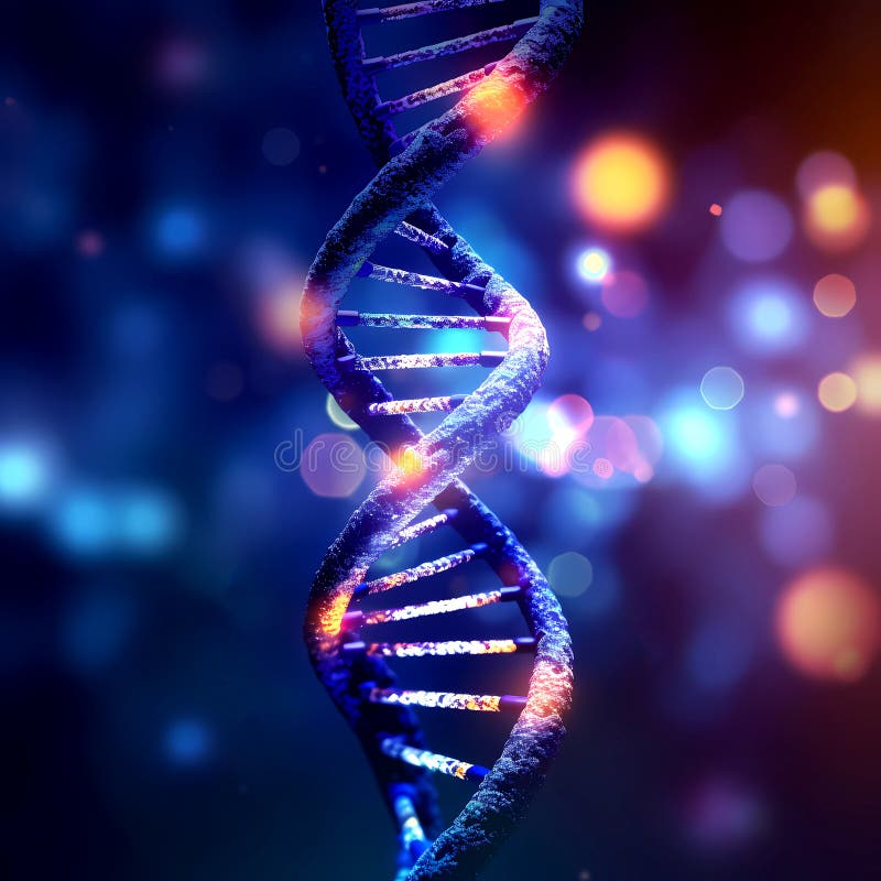 Illustration of the Molecular Structure of Human Cell Biology DNA ...