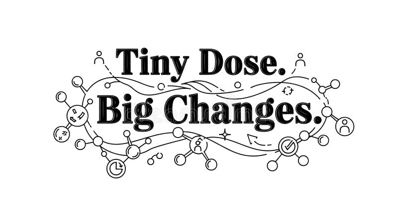Illustration of Molecular Structures with Text Highlighting Small Doses ...