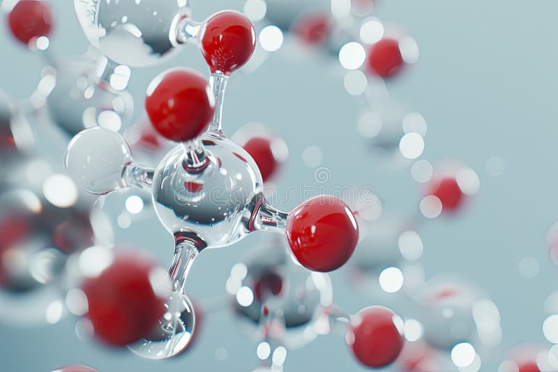 Illustration of Molecule Model Abstract Molecule Model. Scientific ...