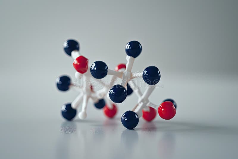 Illustration of Molecule Model Abstract Molecule Model. Scientific ...
