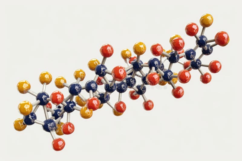 Illustration of Molecule Model Abstract Molecule Model. Scientific ...