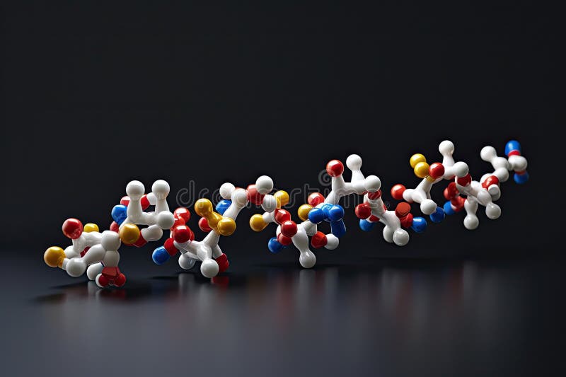 Illustration of Molecule Model Abstract Molecule Model. Scientific ...