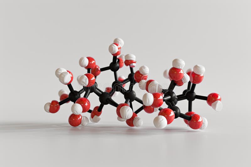Illustration of Molecule Model Abstract Molecule Model. Scientific ...