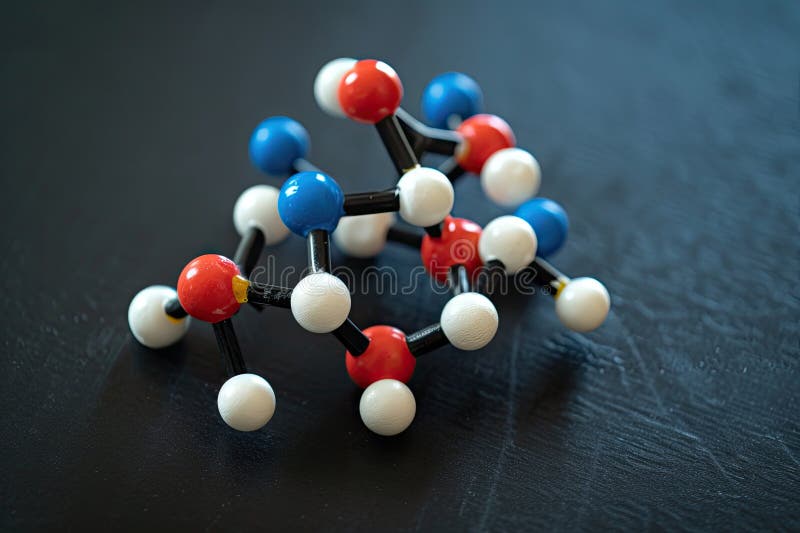 Illustration of Molecule Model Abstract Molecule Model. Scientific ...