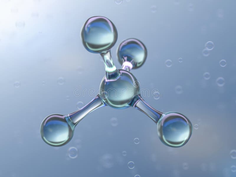 Illustration of Molecule Model. 3D Stock Illustration - Illustration of ...
