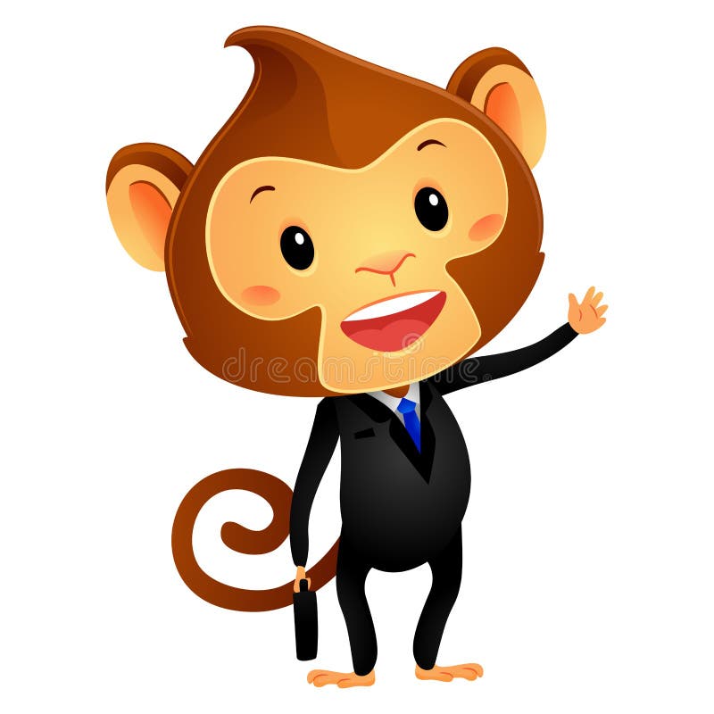 Illustration of Monkey in Business Attire Stock Vector - Illustration ...