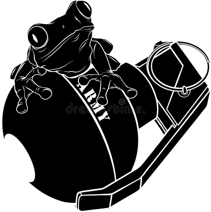 Vector Illustration of Frog on Hand Granate Stock Vector - Illustration ...